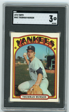 1972 Topps #441 Thurman Munson SGC 3 VG – WiseGuyBreaks